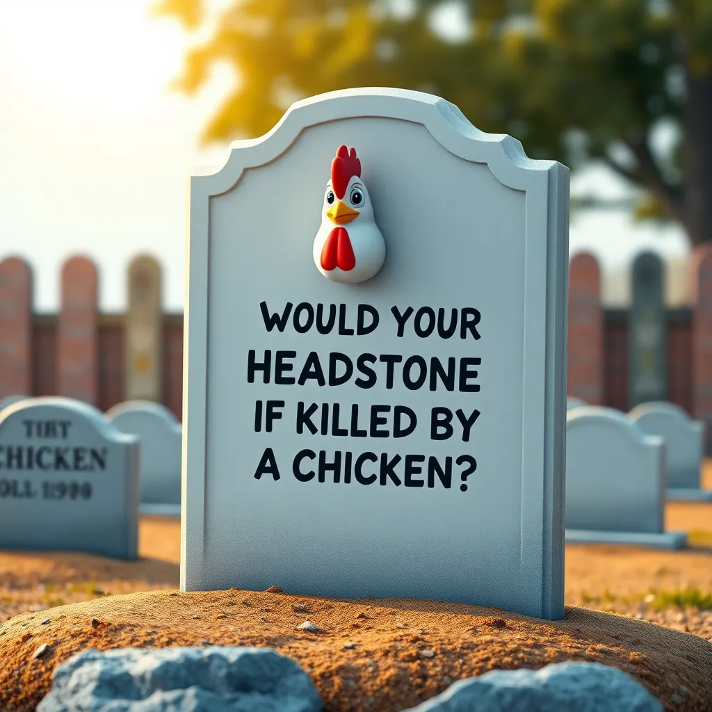 What Would Your Headstone Say If Killed by a Chicken? : LevelUpTalk