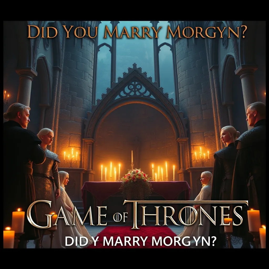 Game of Thrones: Did You Marry Morgryn? : LevelUpTalk