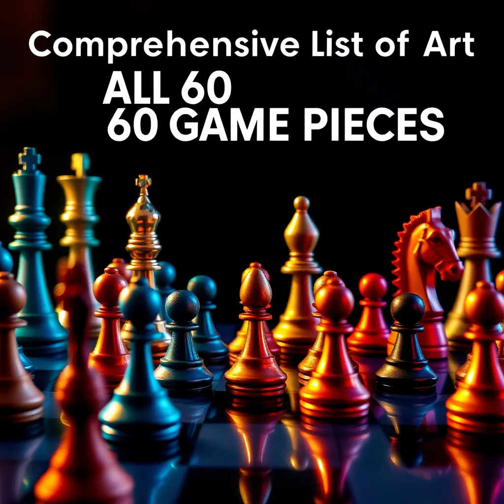Comprehensive List of All 60 Game Pieces Revealed : LevelUpTalk