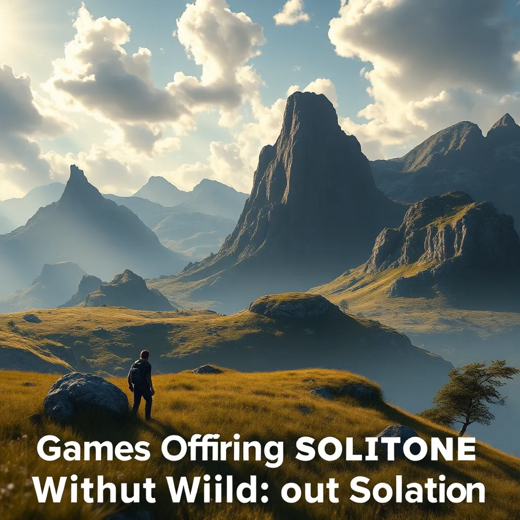 Games Offering Solitude Without Isolation: Top Picks : LevelUpTalk