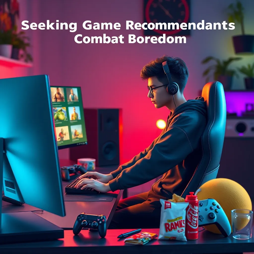Seeking Game Recommendations to Combat Boredom : LevelUpTalk