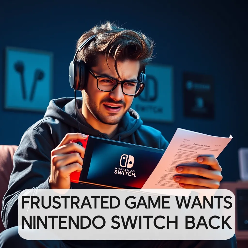 Frustrated Gamer Wants Nintendo Switch Back After Theft : LevelUpTalk