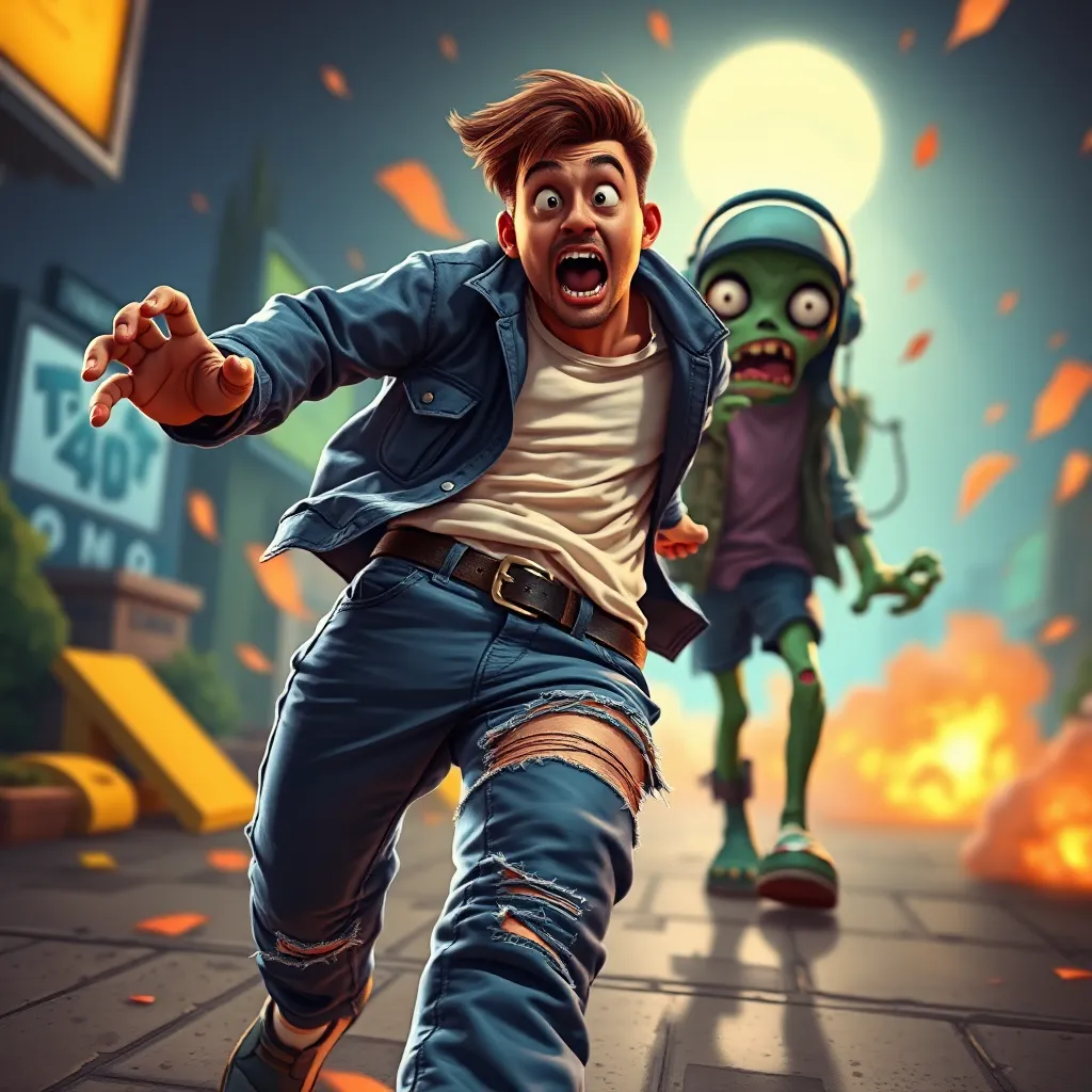 Hilarious Zombie Close Call: Pants Rip in the Heat of Action! : LevelUpTalk