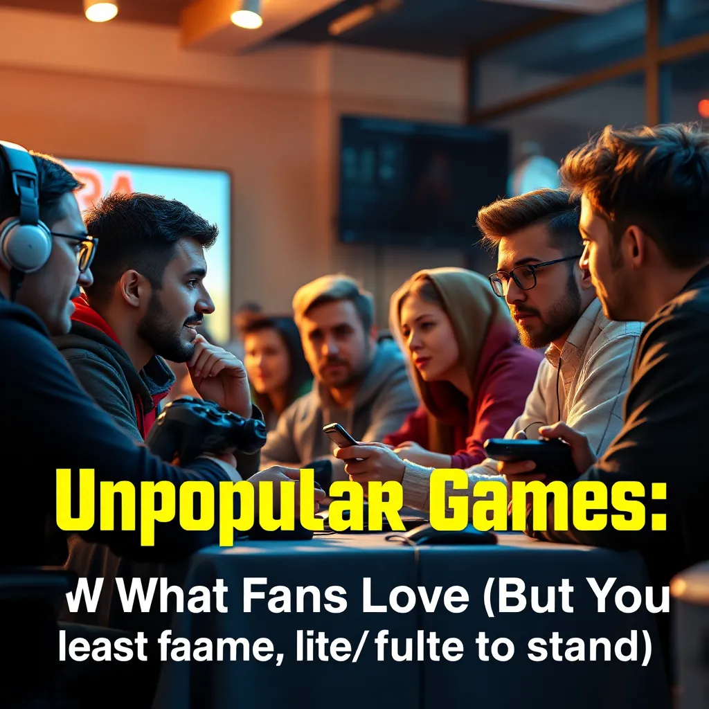 Unpopular Games: What Fans Love but You Can't Stand : LevelUpTalk