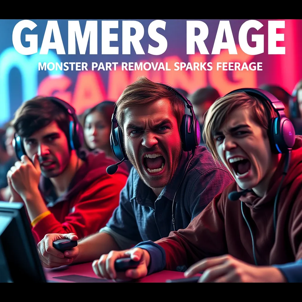 Gamers Rage: Monster Part Removal Sparks Outrage : LevelUpTalk