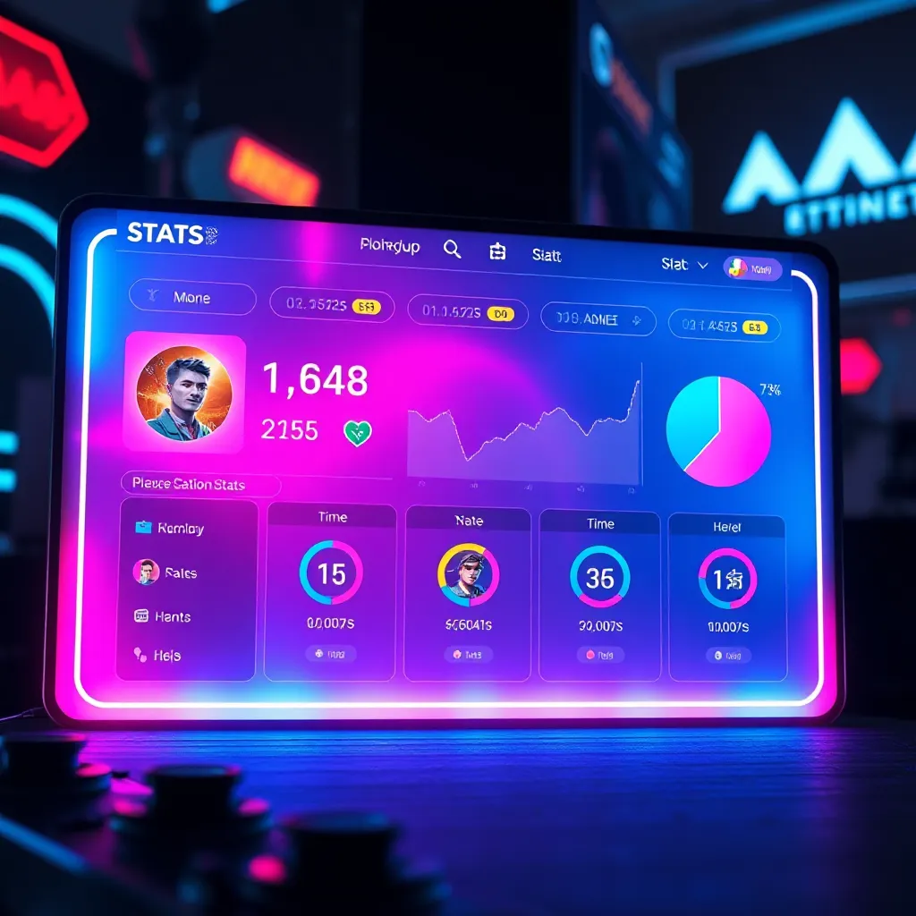 Mockup Overview and Stats Menu Features for Gamers : LevelUpTalk