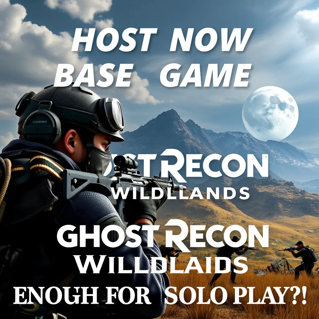 Is Ghost Recon Wildlands Base Game Enough for Solo Play? : LevelUpTalk