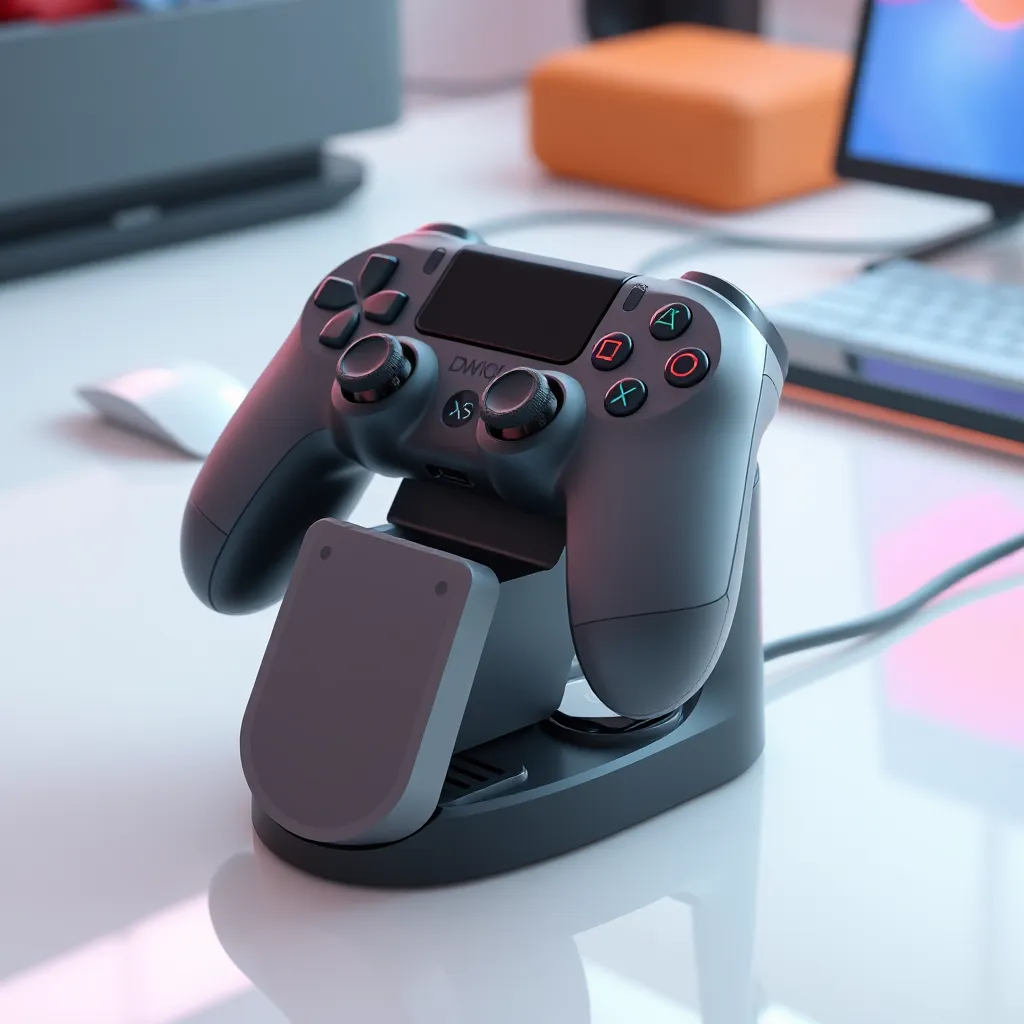 Versatile Grey Charging Dock for DualSense Controllers : LevelUpTalk