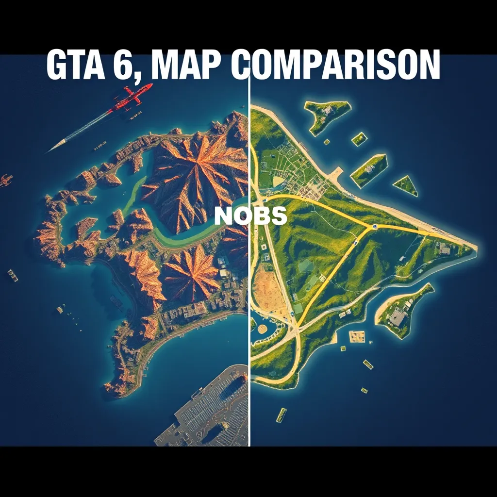 GTA 6 Map Comparison: A Leap Beyond GTA 5 : LevelUpTalk