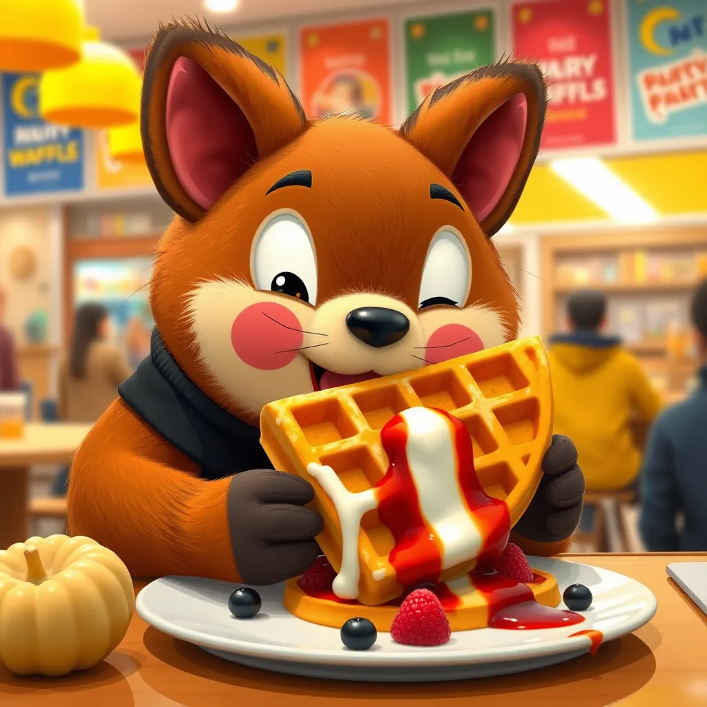 Hachu Tastes Knut's Famous Waffle Delight Today : LevelUpTalk