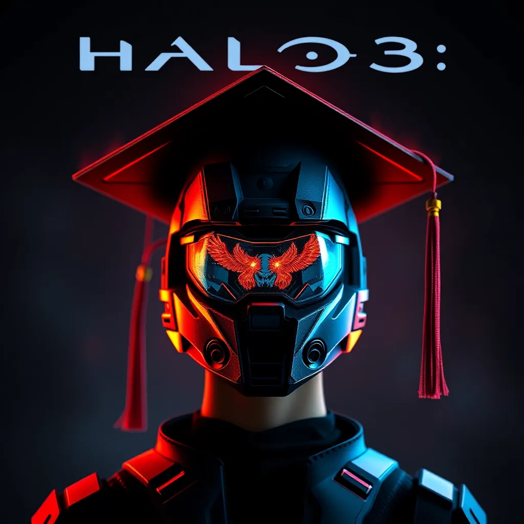 Creative Halo 3: ODST Graduation Cap Art Design : LevelUpTalk