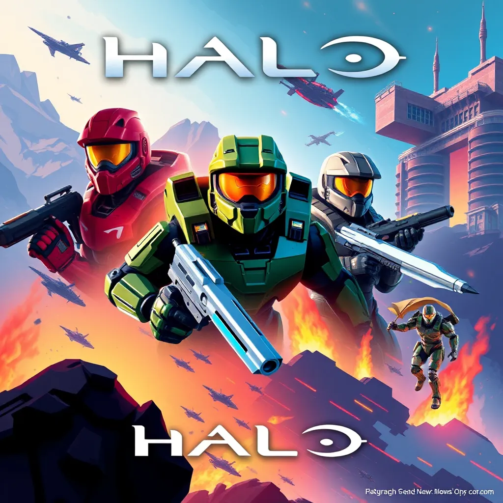 Celebrating 25 Years of Halo with Pixel Art Postcard : LevelUpTalk
