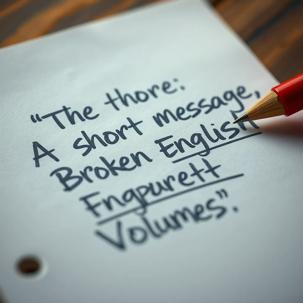 A Short Message in Broken English That Speaks Volumes : LevelUpTalk