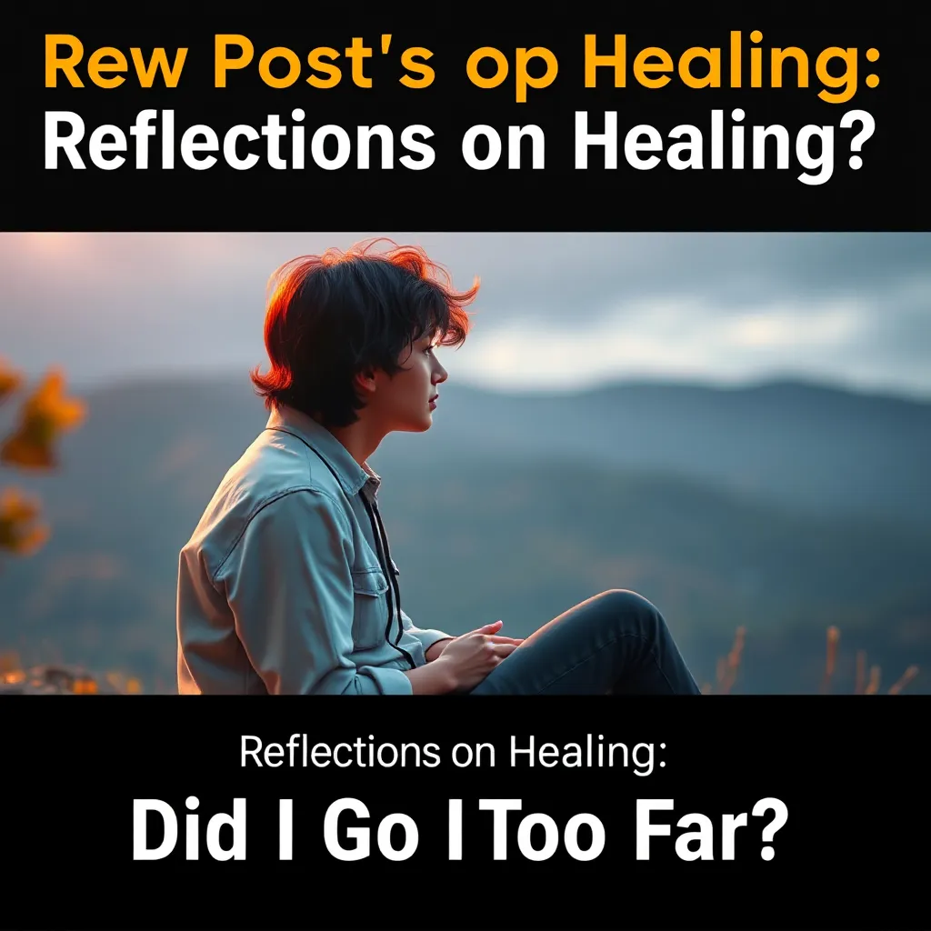 Reflections on Healing: Did I Go Too Far? : LevelUpTalk