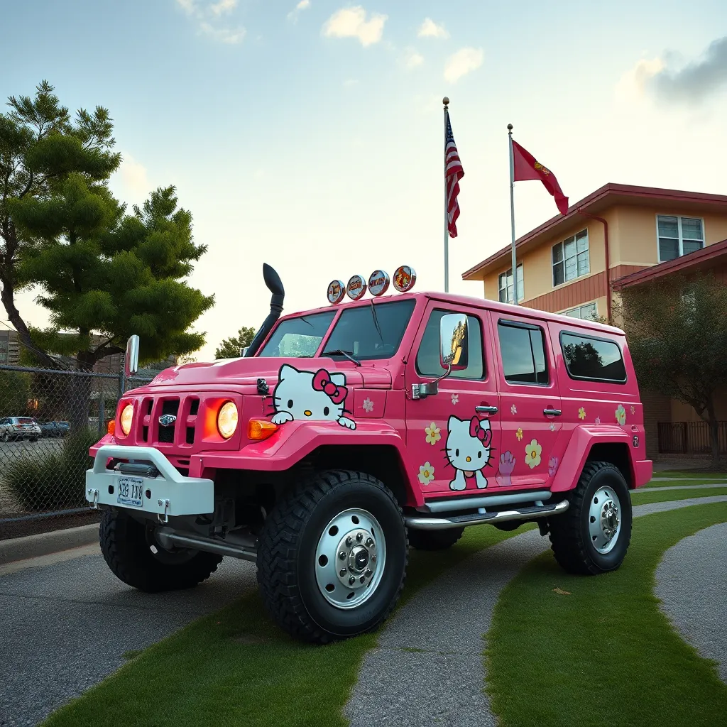 Hello Kitty War Rig: $5k School Transformation : LevelUpTalk