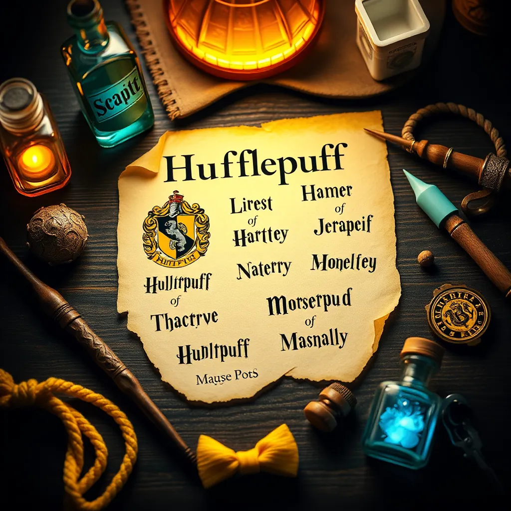 Creative Character Names Perfect for Hufflepuff Wizards : LevelUpTalk