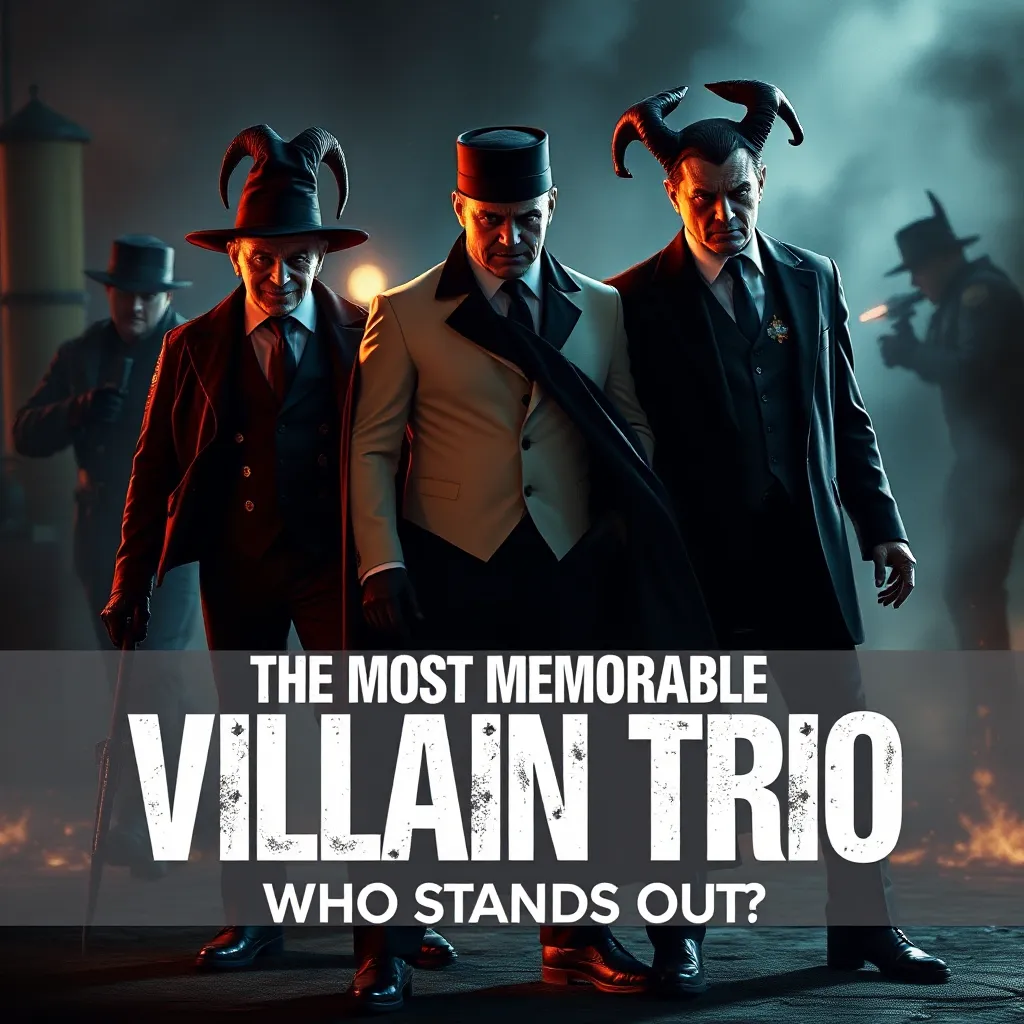 The Most Memorable Villain Trio: Who Stands Out? : LevelUpTalk