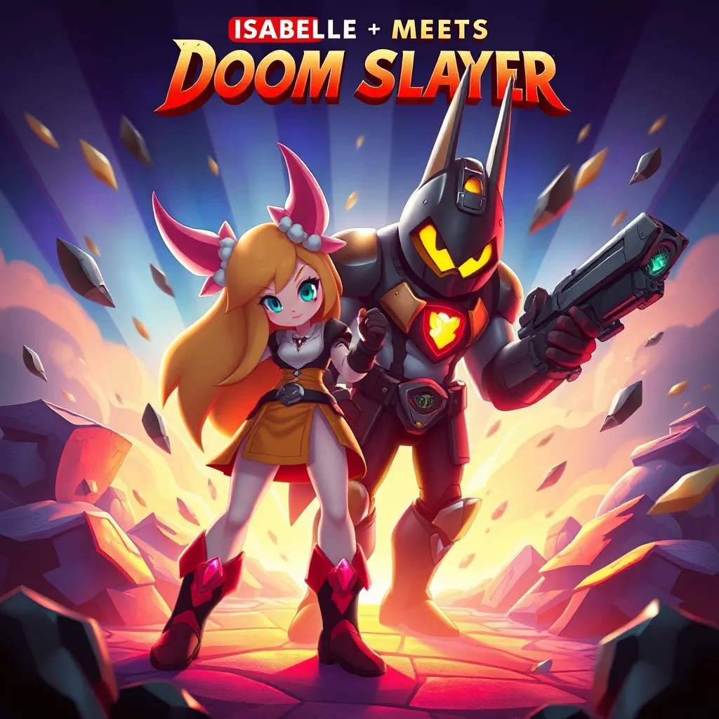 Isabelle Meets Doom Slayer in Stunning Artwork : LevelUpTalk