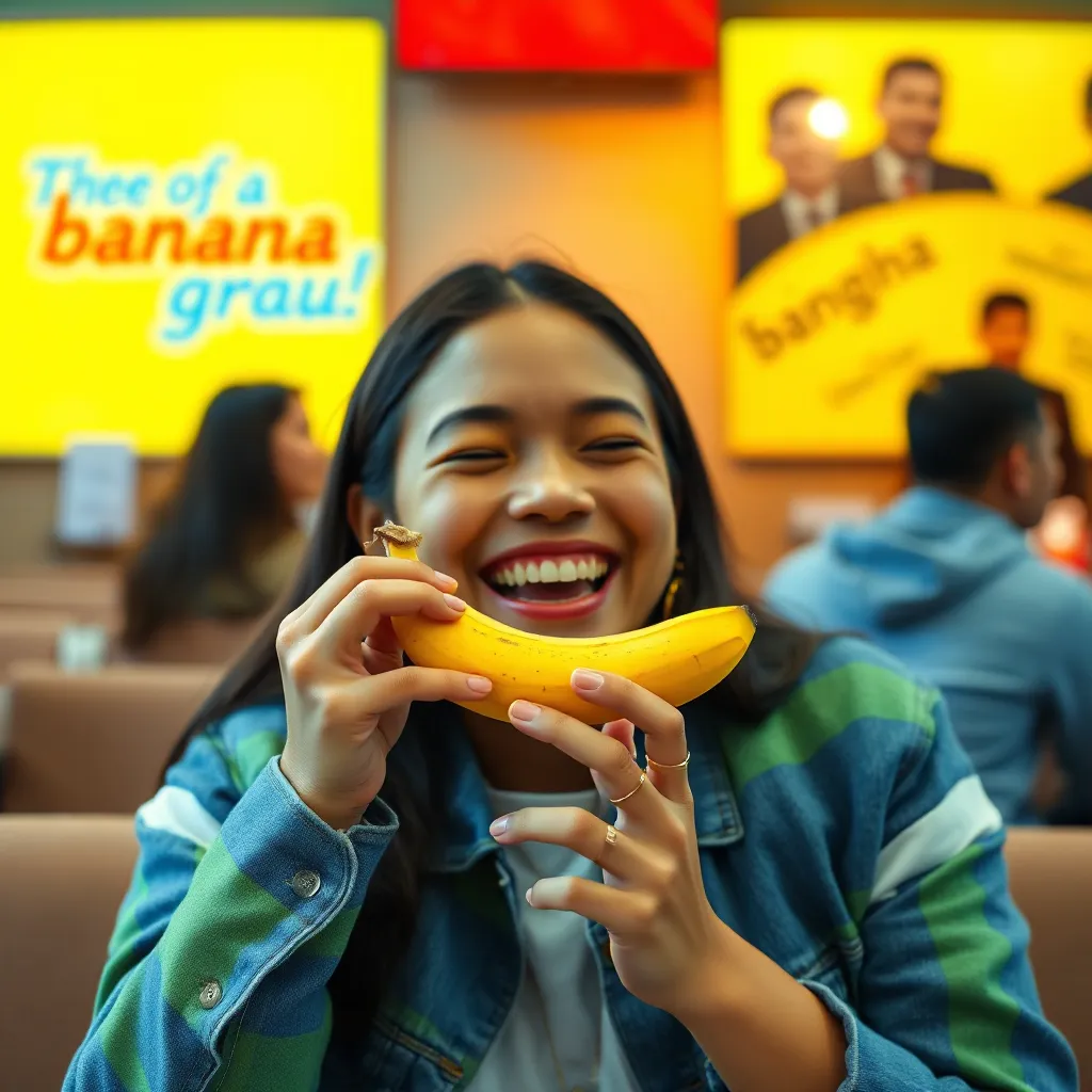 JadeyAnh Enjoys a Banana Snack Moment : LevelUpTalk