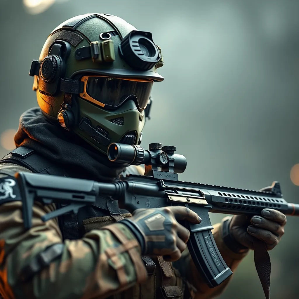 Showcasing the JFO Helmet and SRS99-AM Sniper Rifle : LevelUpTalk