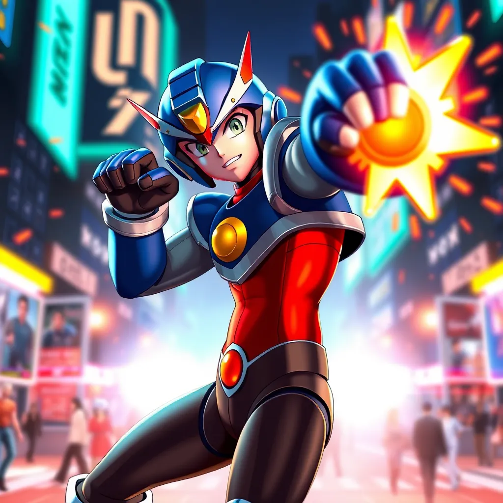 Admiring John Bloodlines' Mega Man X Poses Enthusiasm : LevelUpTalk