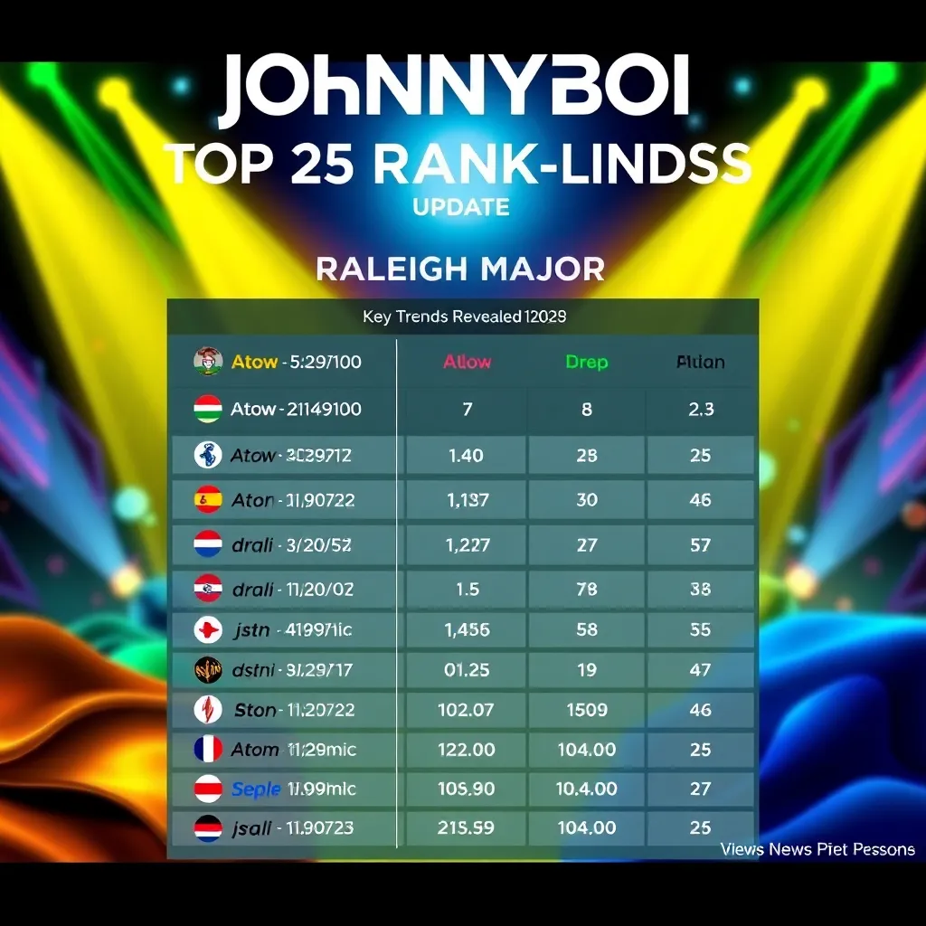 Raleigh Major JohnnyBoi Rankings: Key Trends Revealed : LevelUpTalk