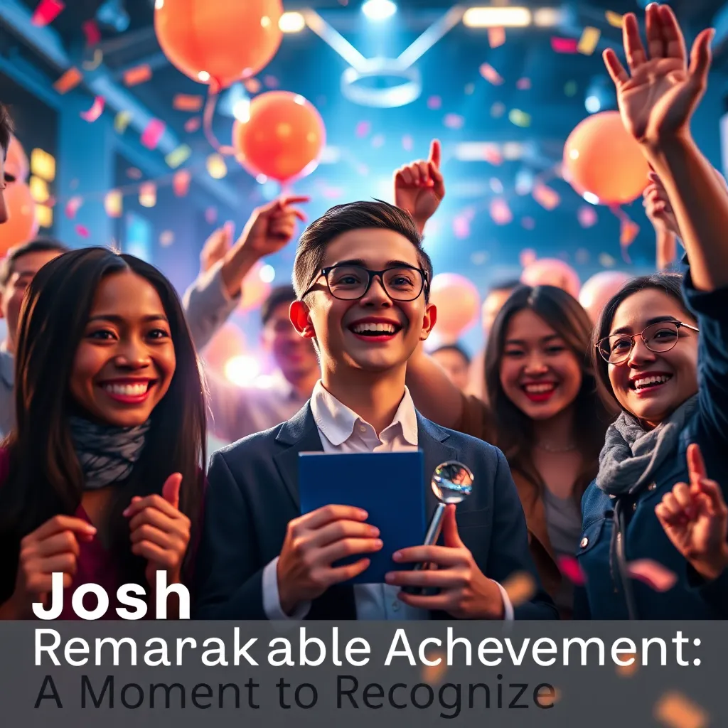 Josh's Remarkable Achievement: A Moment to Recognize : LevelUpTalk