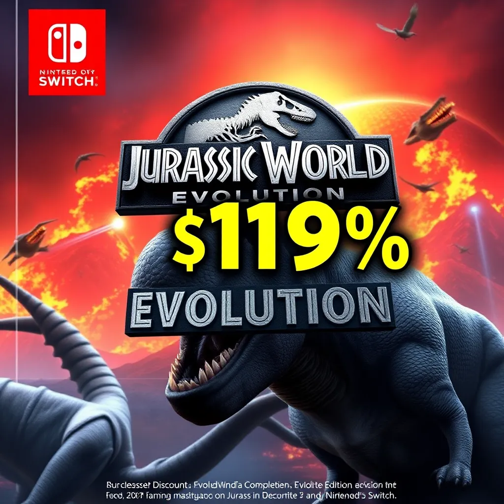 Massive Discount on Jurassic World Evolution for Switch : LevelUpTalk