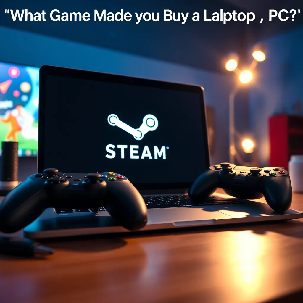 What Game Made You Buy a Laptop or PC for Steam? : LevelUpTalk