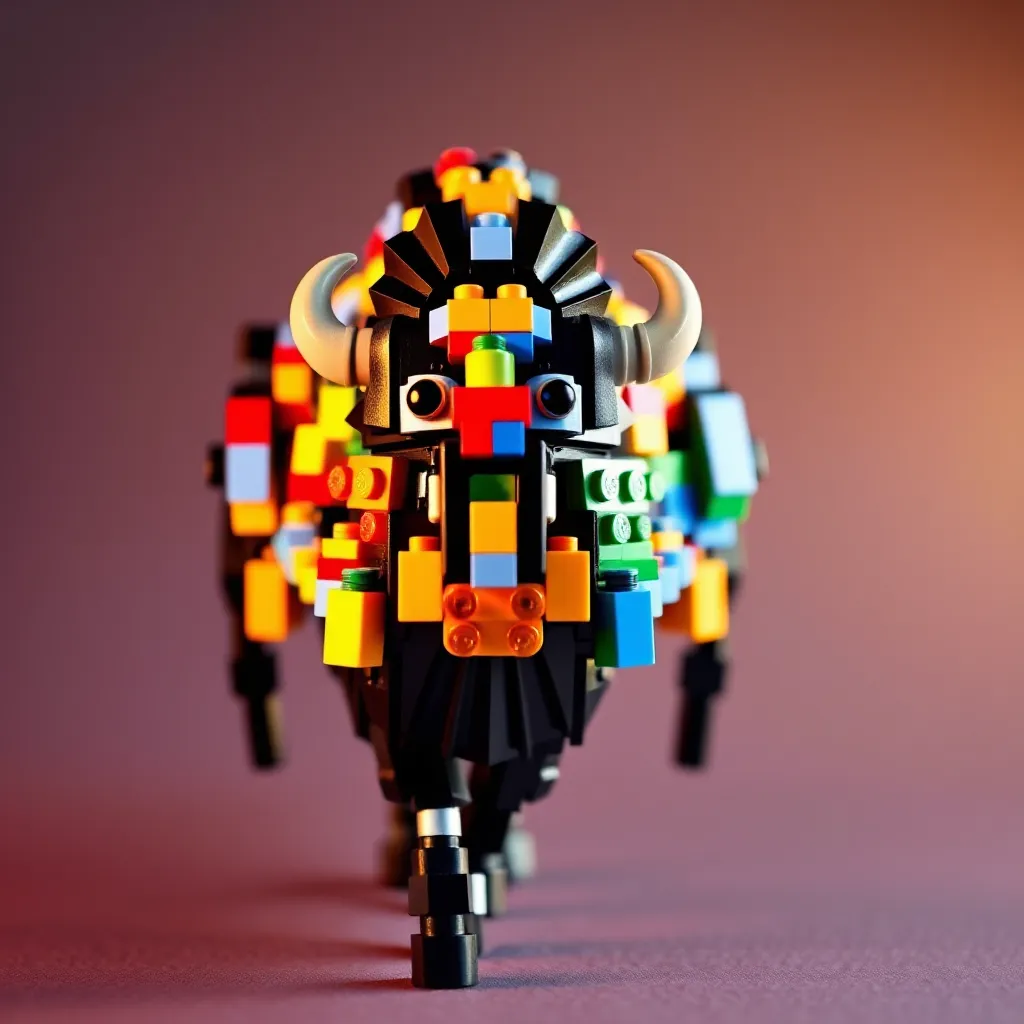 Creative Lego Bison Takes Shape in Studio Design : LevelUpTalk