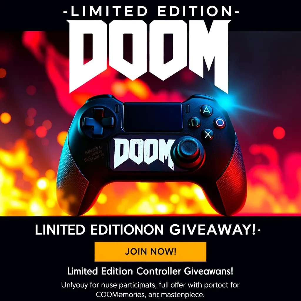 Limited Edition DOOM Controller Giveaway: Join Now! : LevelUpTalk