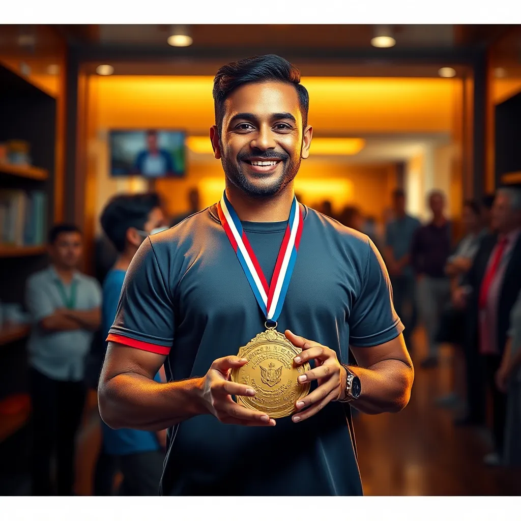 Man Displays Impressive Medal with 8-Hour Achievement : LevelUpTalk