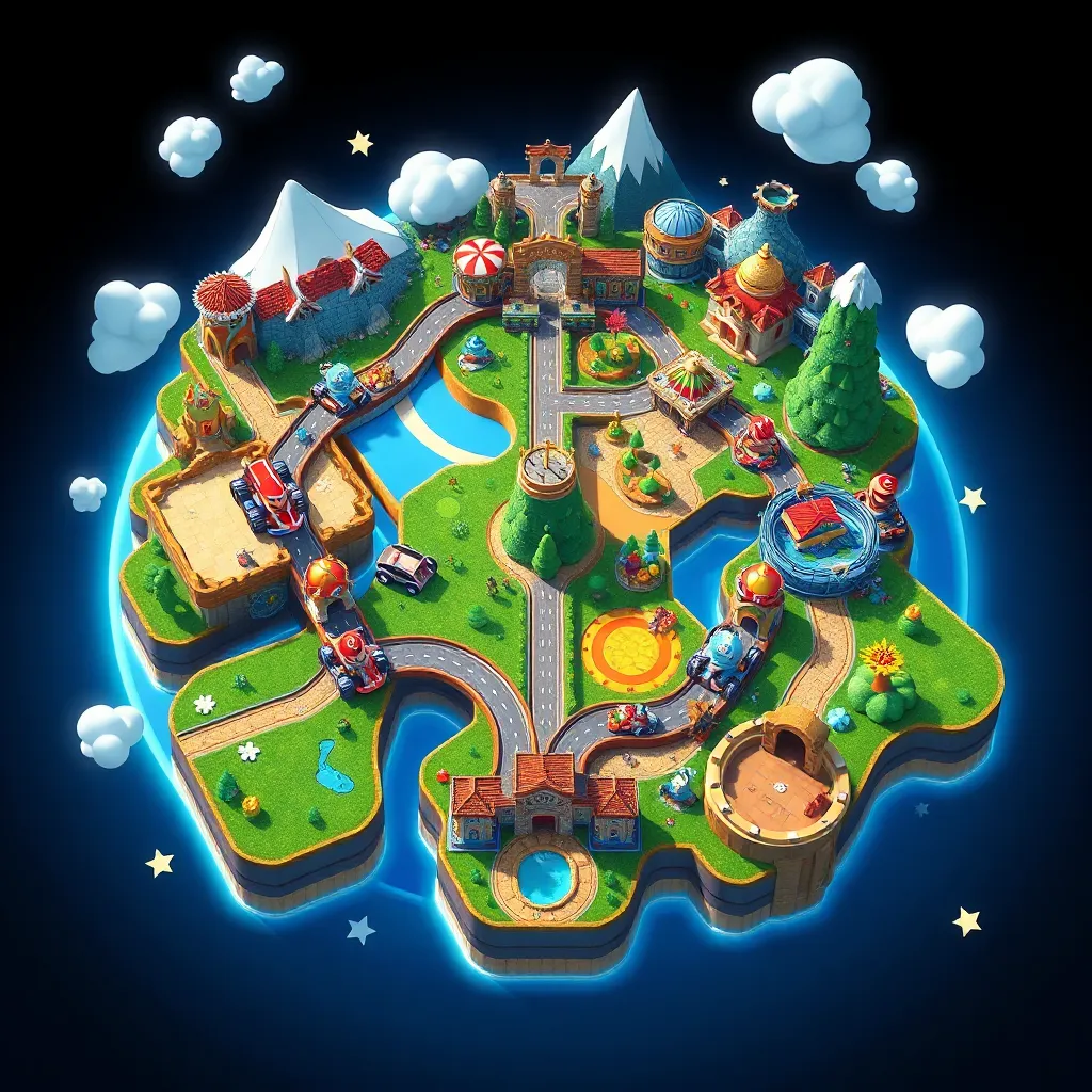 Exploring Mario Kart's Symmetrical World Map Courses : LevelUpTalk