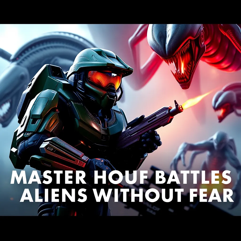 Master Chief Battles Aliens Without Fear : LevelUpTalk