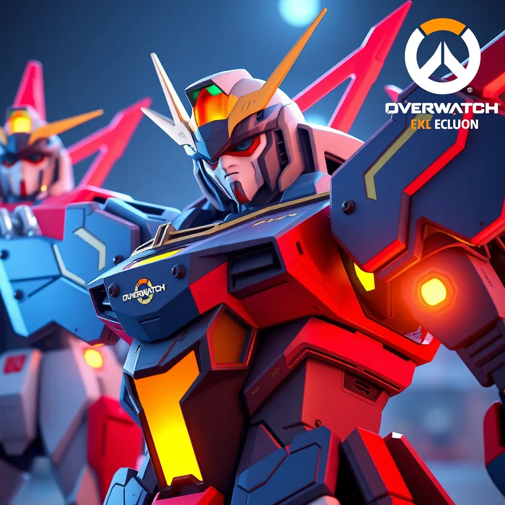Mauga Skin Cut from Gundam x Overwatch Collaboration : LevelUpTalk