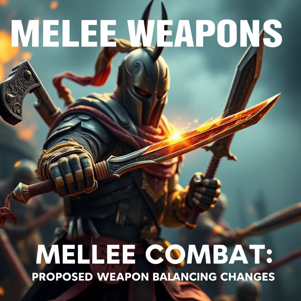 Reviving Melee Combat: Proposed Weapon Balancing Changes : LevelUpTalk