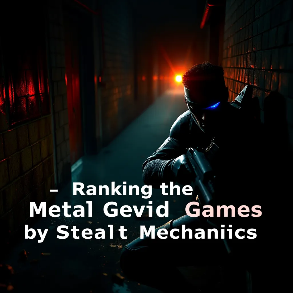 Ranking the Metal Gear Solid Games by Stealth Mechanics : LevelUpTalk