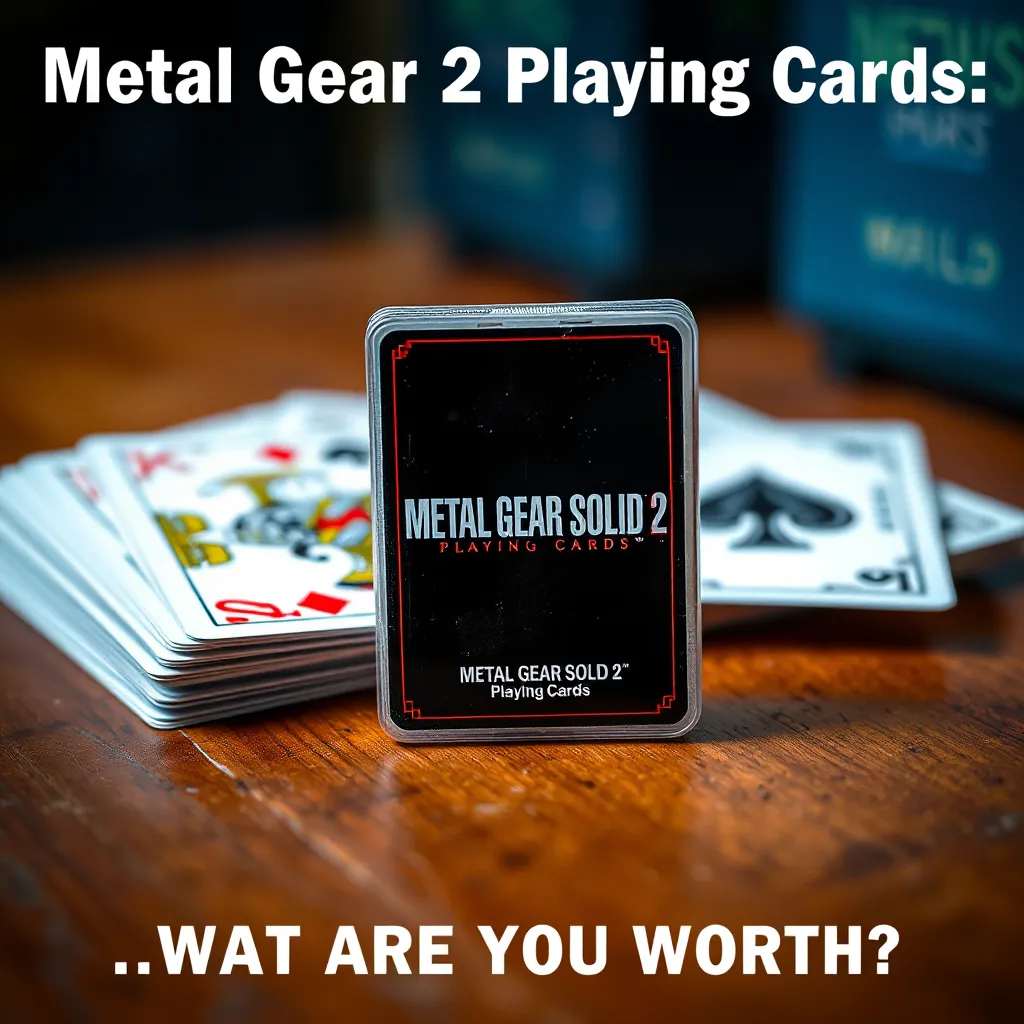 Metal Gear Solid 2 Playing Cards: What Are They Worth? : LevelUpTalk
