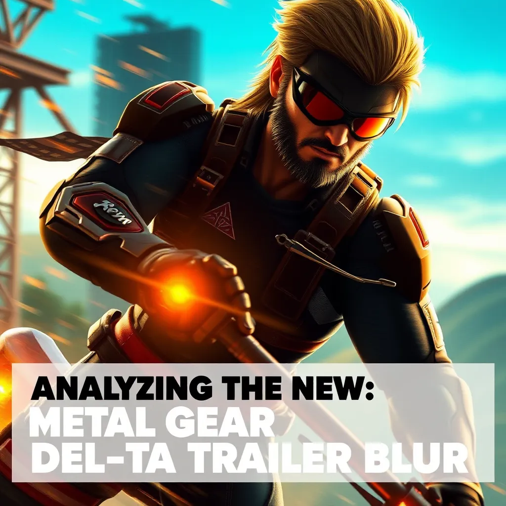 Analyzing the New Metal Gear Solid Delta Trailer Blur : LevelUpTalk