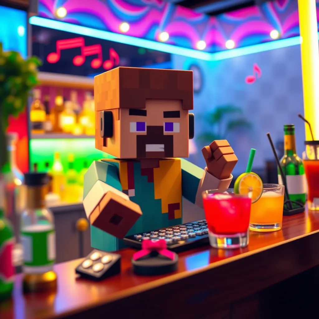 Minecraft's Catchy Cocktail Bar Song Revival : LevelUpTalk