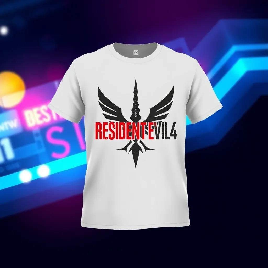 Minimalist RE4 Design: T-Shirt Idea for Gamers : LevelUpTalk