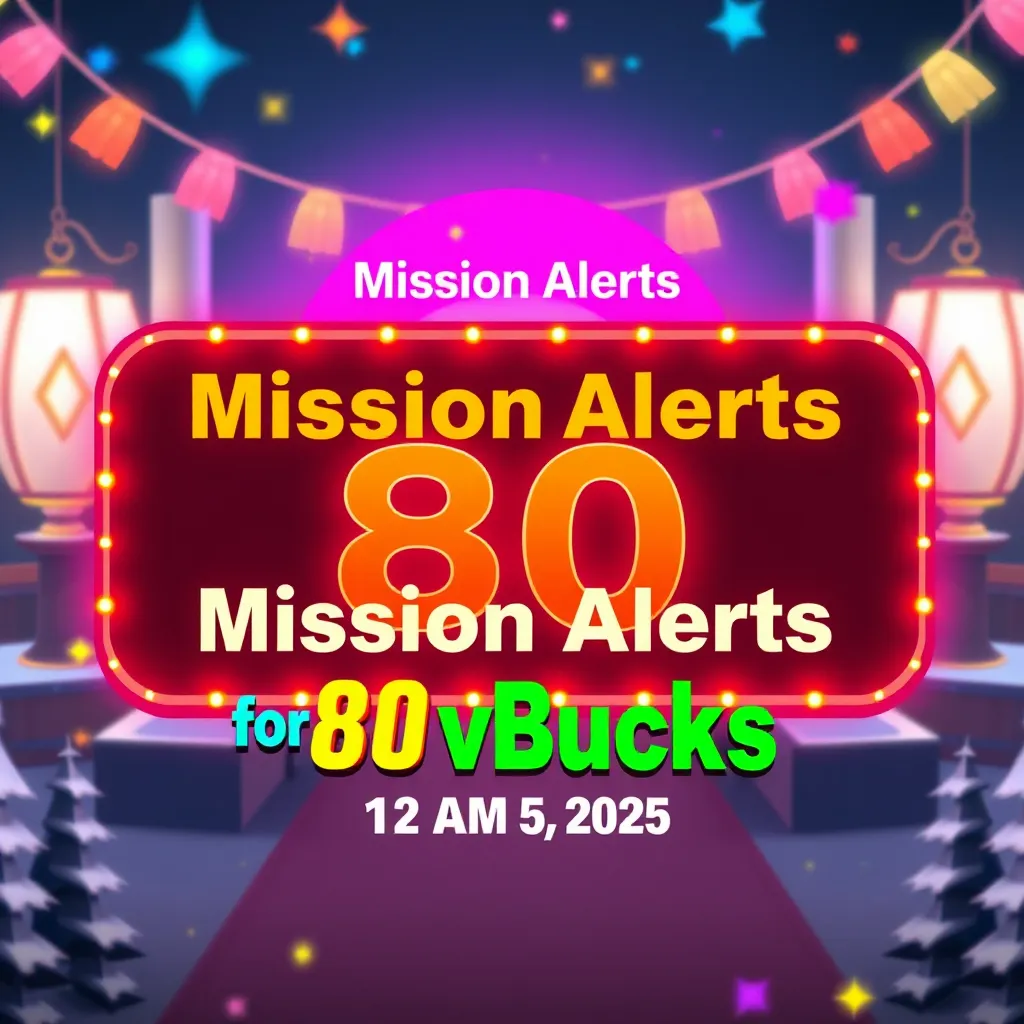 New Mission Alerts Available for 80 vBucks on October 5, 2025 : LevelUpTalk