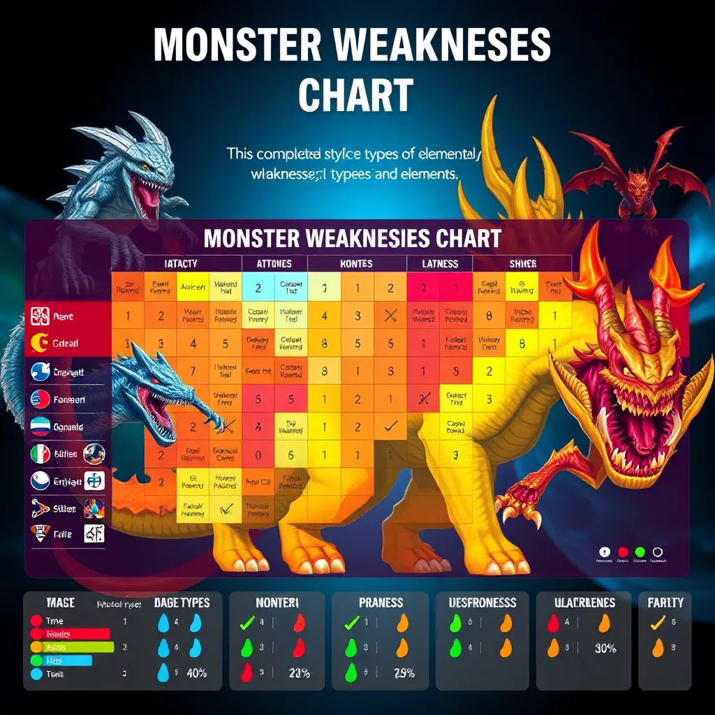Complete Guide to Monster Weaknesses: Types and Elements : LevelUpTalk