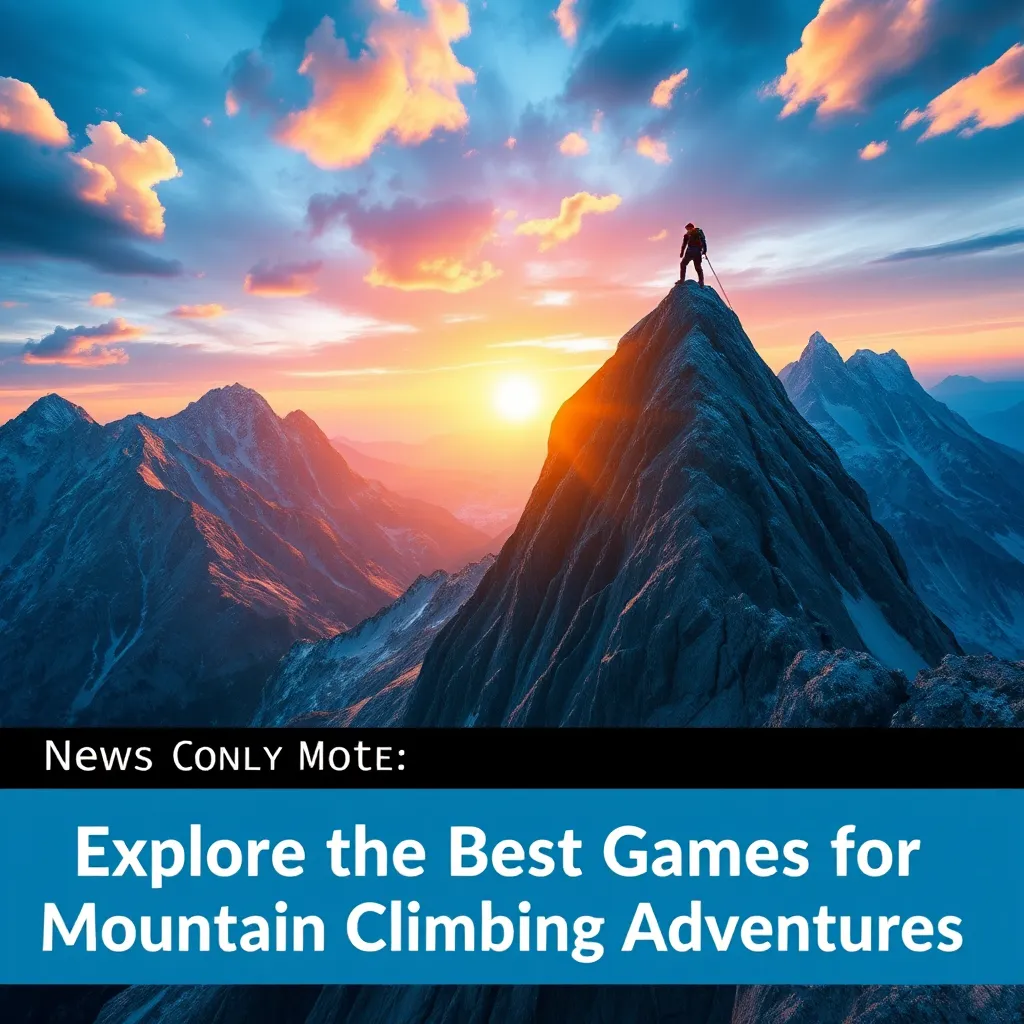 Explore the Best Games for Mountain Climbing Adventures : LevelUpTalk