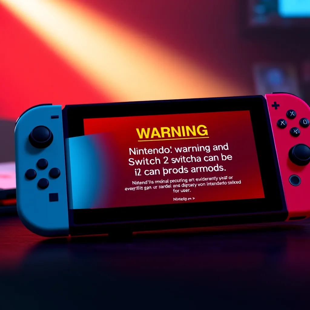 Nintendo's Warning: Switch 2 Can Be Bricked for Mods : LevelUpTalk