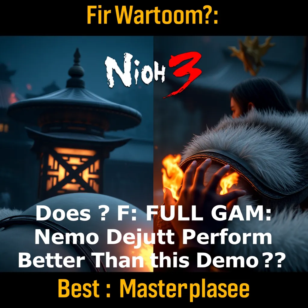 Does the Full Nioh 3 Game Perform Better Than the Demo? : LevelUpTalk