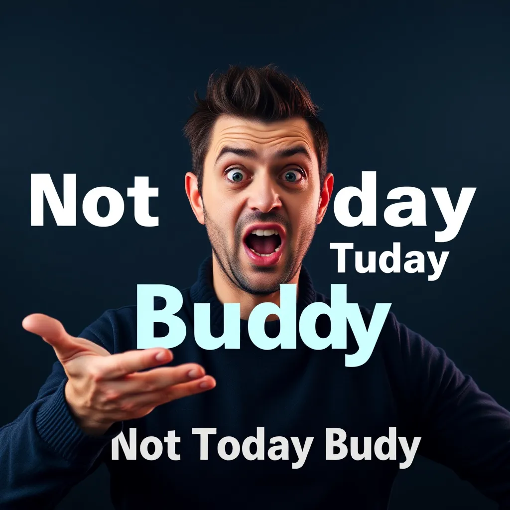 Not Today Buddy: The Viral Phrase You Need to Know : LevelUpTalk