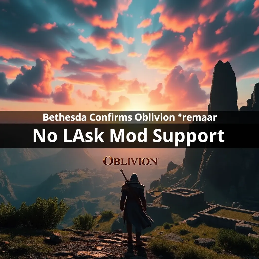 Bethesda Confirms Oblivion Remaster Lacks Mod Support : LevelUpTalk
