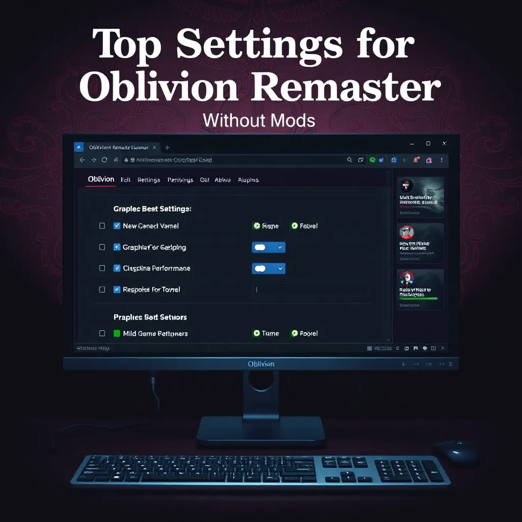 Top Settings for Oblivion Remaster Without Mods : LevelUpTalk