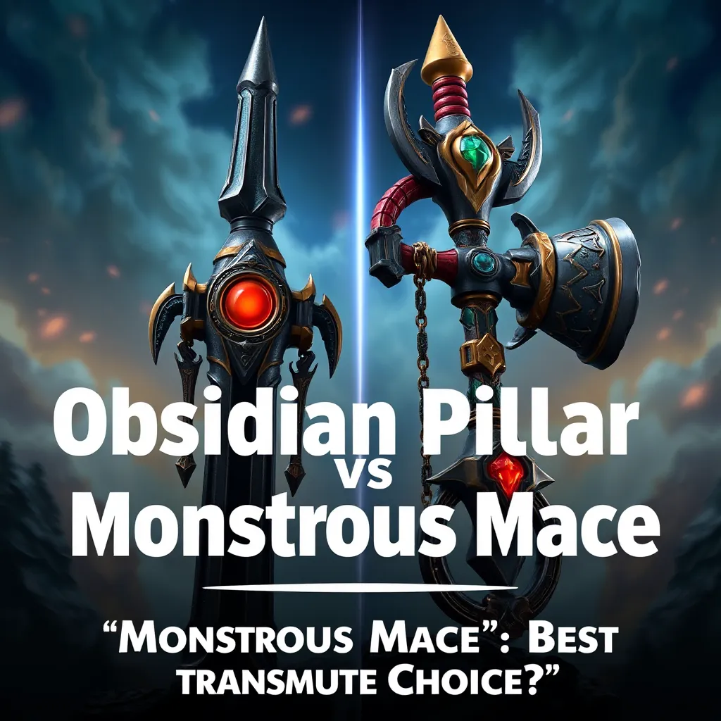 Obsidian Pillar vs. Monstrous Mace: Best Transmute Choice? : LevelUpTalk